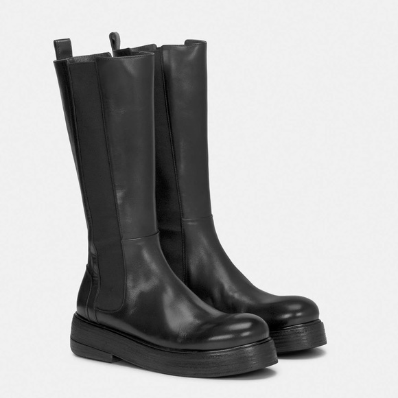 Marsell | Shoes | New Marsell Zuccalona Boots Knee High Pull On Black ...